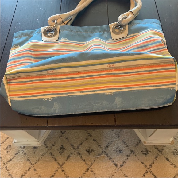 Coach | Bags | Coach Beach Multi Stripe Tote | Poshmark